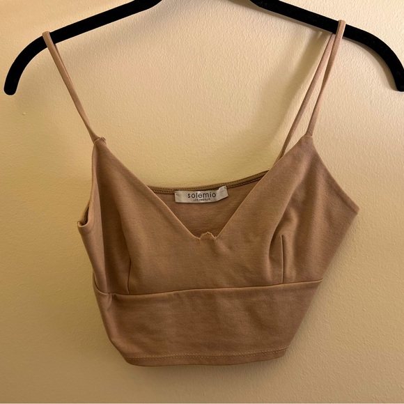 Tops | Tan Crop Top | Poshmark